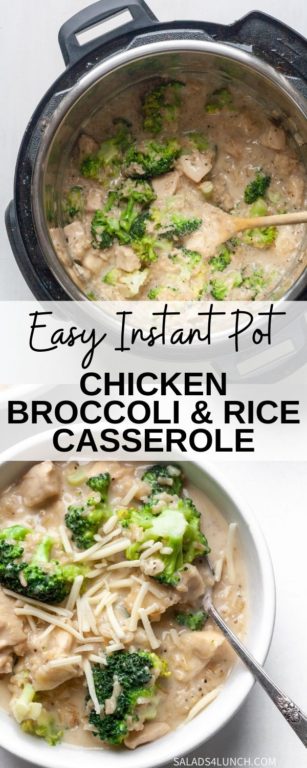 Easy Healthy Instant Pot Chicken Broccoli and Rice Casserole | Salads ...