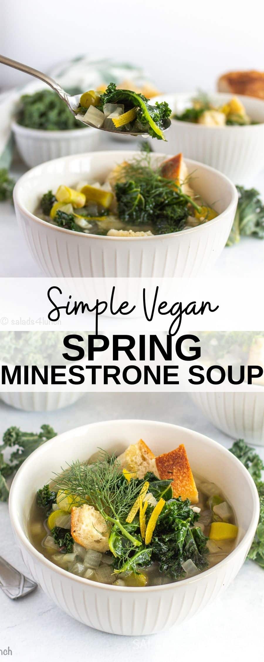 Easy Vegan Spring Minestrone Soup Recipe | Salads for Lunch