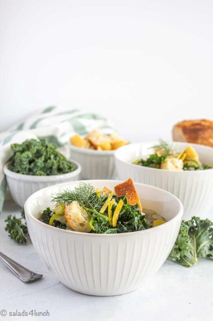 Easy Vegan Spring Minestrone Soup Recipe » Salads for Lunch