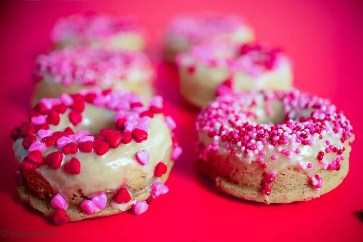 Valentine's Day Baked Vegan Donuts » Salads for Lunch
