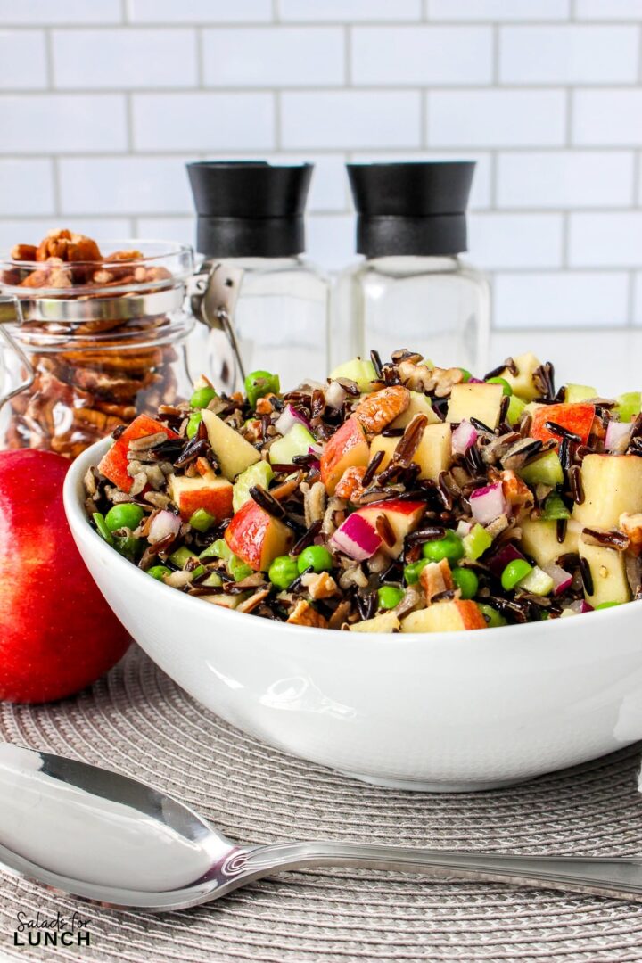 Best Ever Fall Apple and Wild Rice Salad » Salads for Lunch