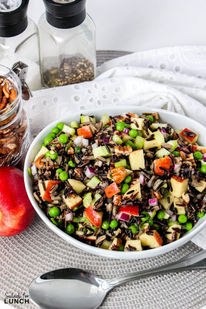 Best Ever Fall Apple and Wild Rice Salad • Salads for Lunch