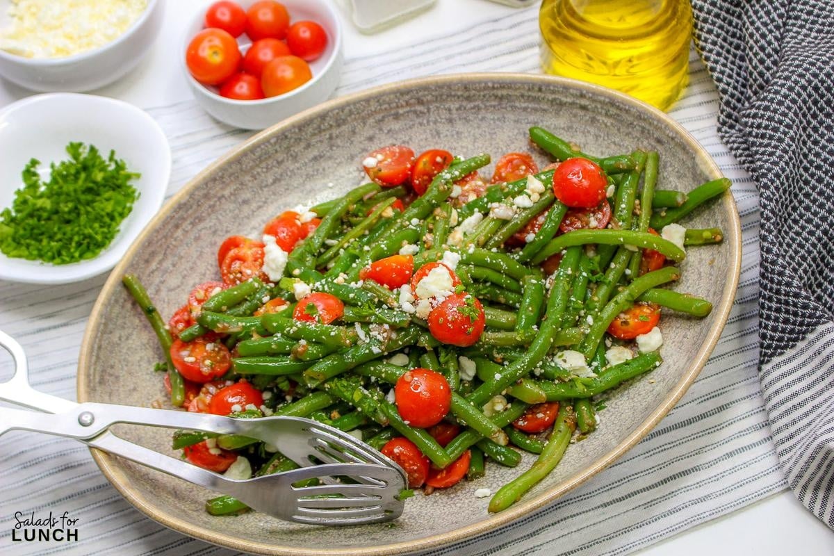 The Best Tomato and Green Bean Salad with Feta Recipe