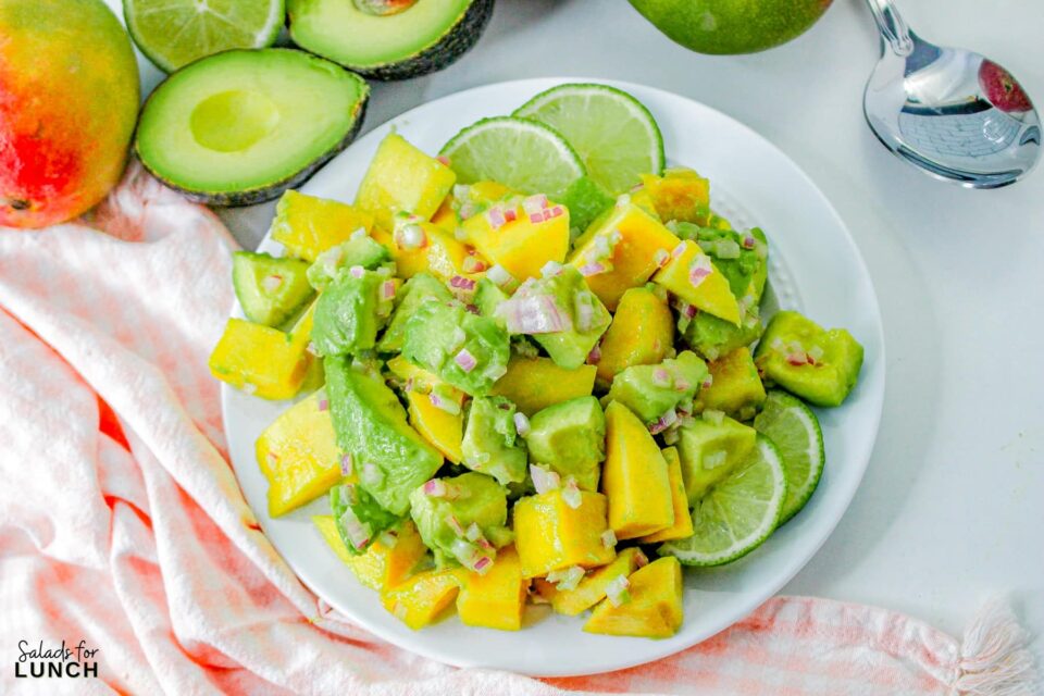 Refreshing Mango Avocado Salad with Lime Dressing | Salads for Lunch