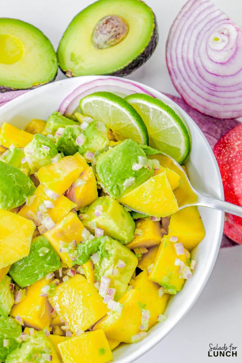 Refreshing Mango Avocado Salad with Lime Dressing | Salads for Lunch