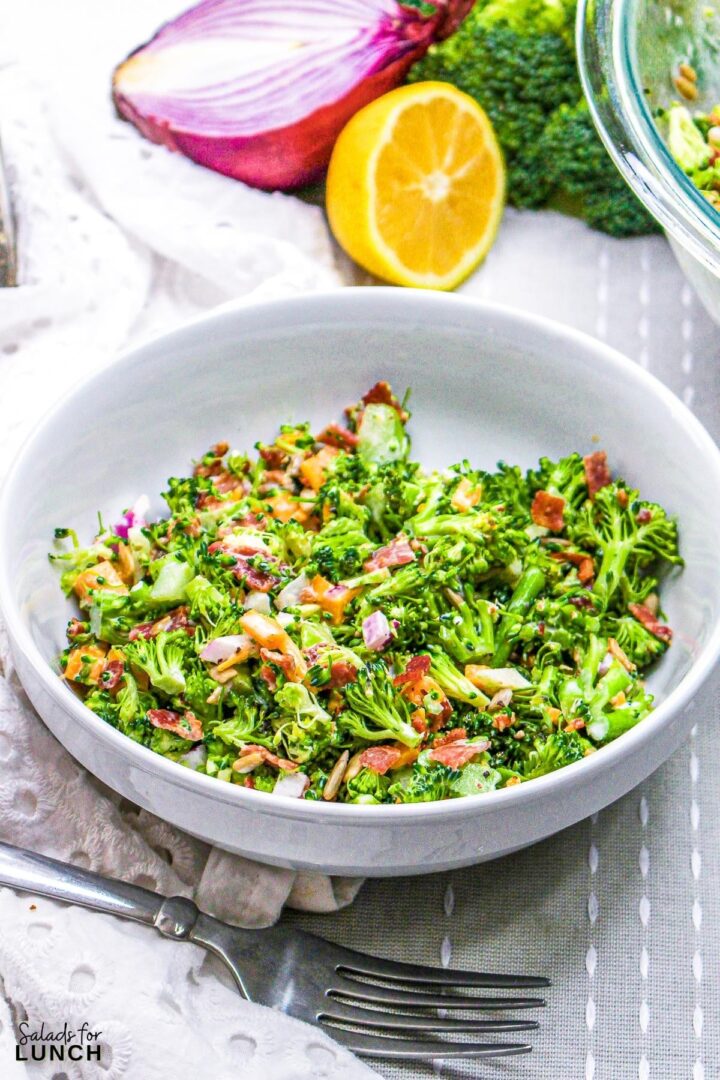 Classic Broccoli Cheese Salad with Bacon » Salads for Lunch