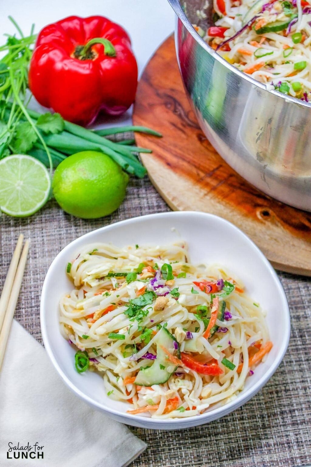 Delicious Vegan Thai Noodle Salad Recipe » Salads for Lunch