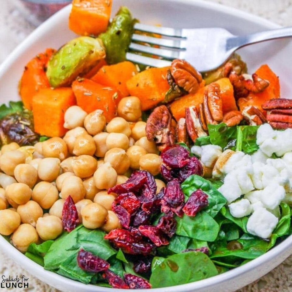 Autumn Harvest Quinoa Power Bowl with Maple Balsamic Dressing