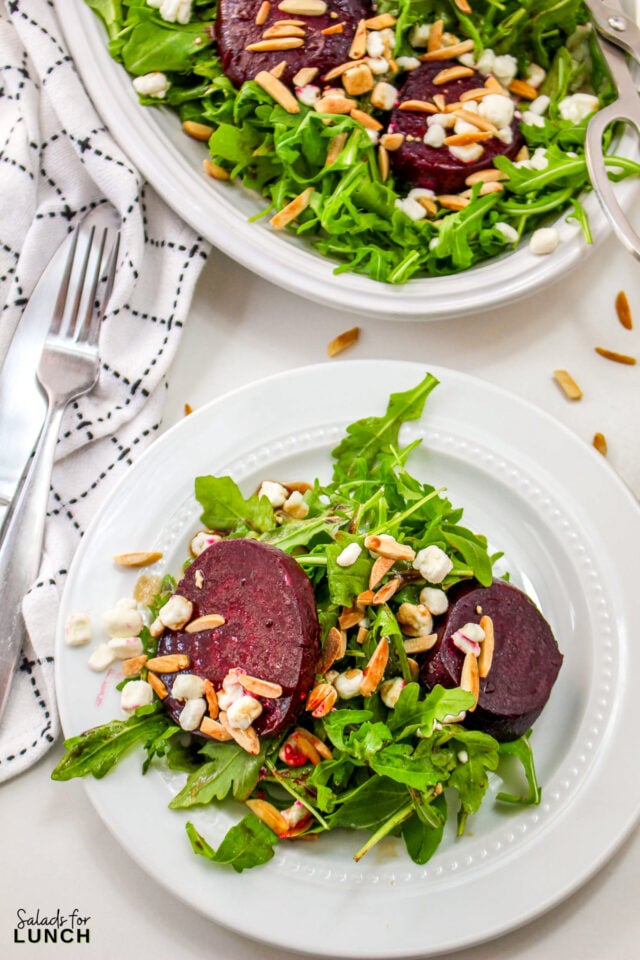 Easy Roasted Beet Salad with Goat Cheese