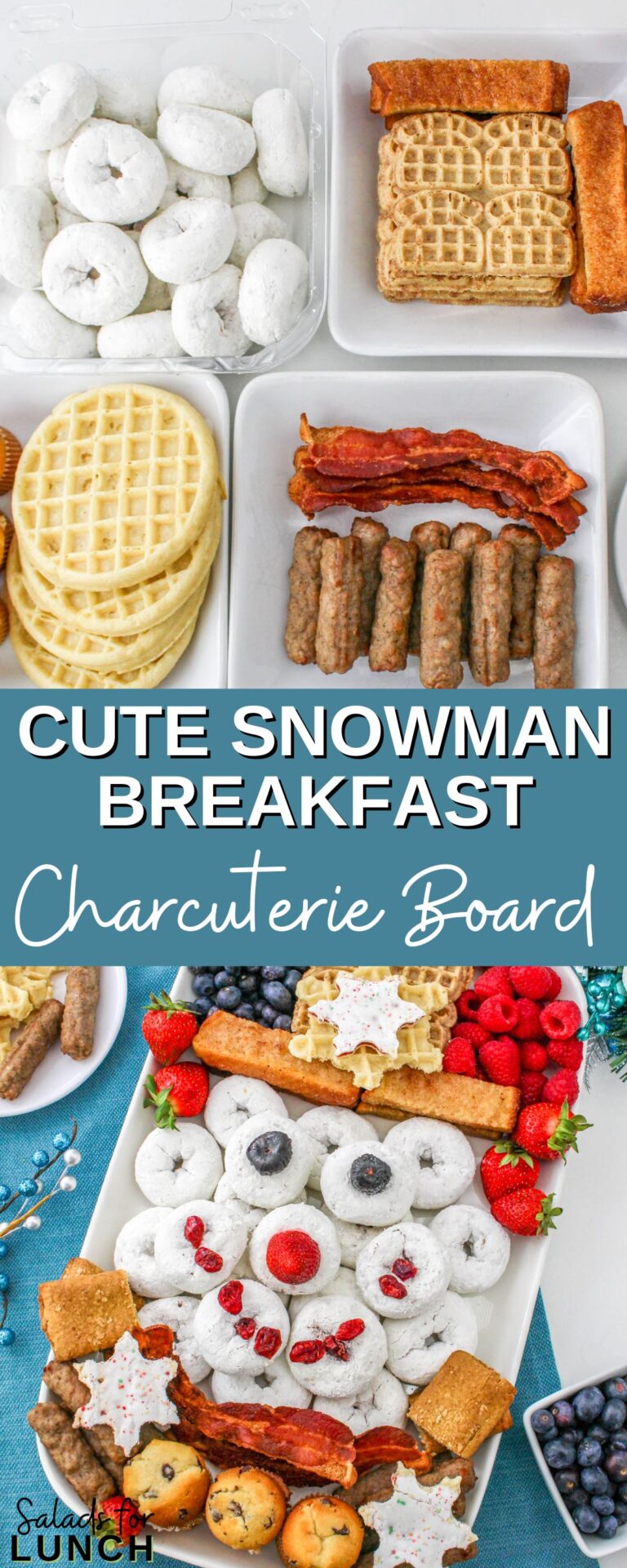 How to make a delightful Snowman Breakfast Charcuterie Board
