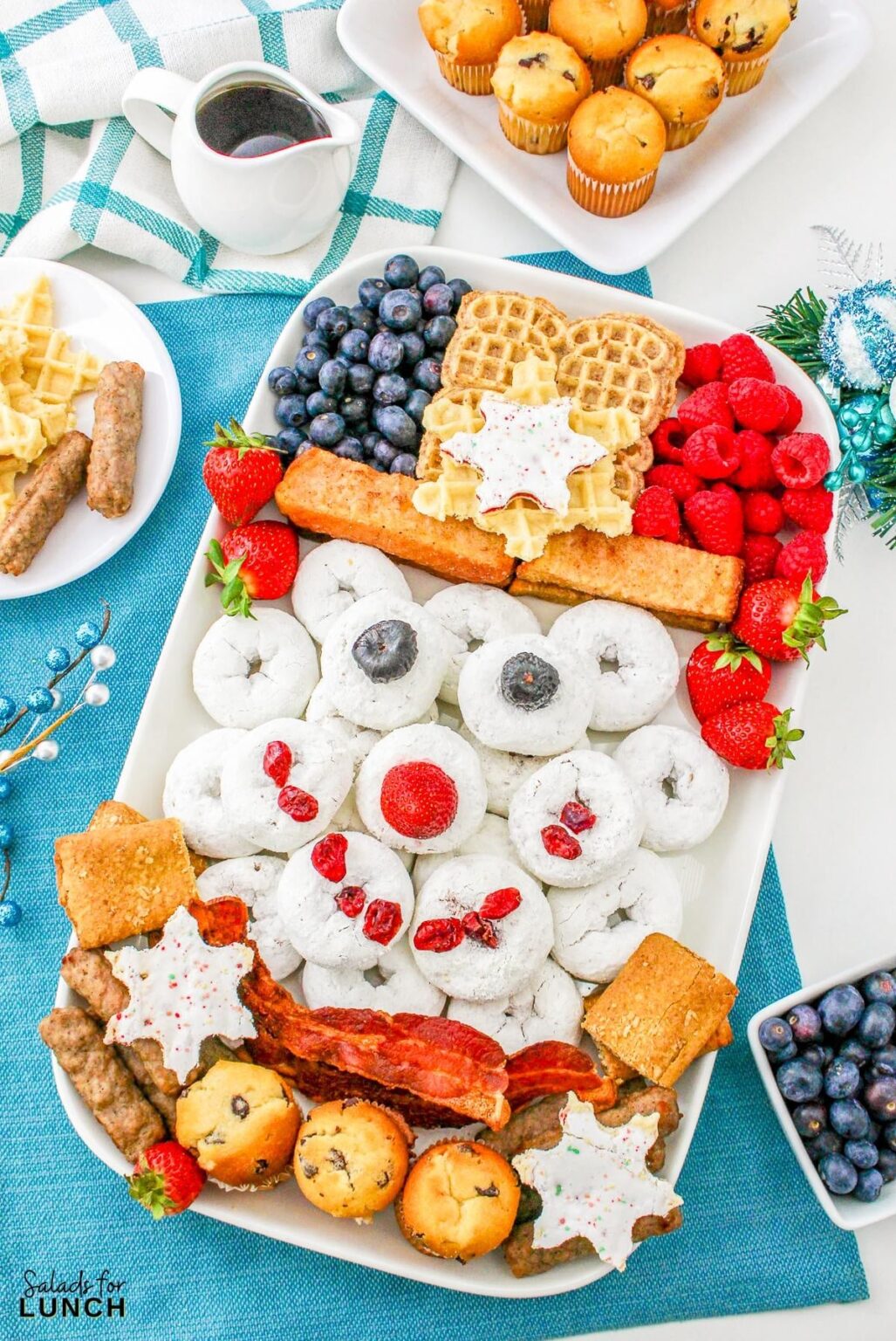 How to make a delightful Snowman Breakfast Charcuterie Board