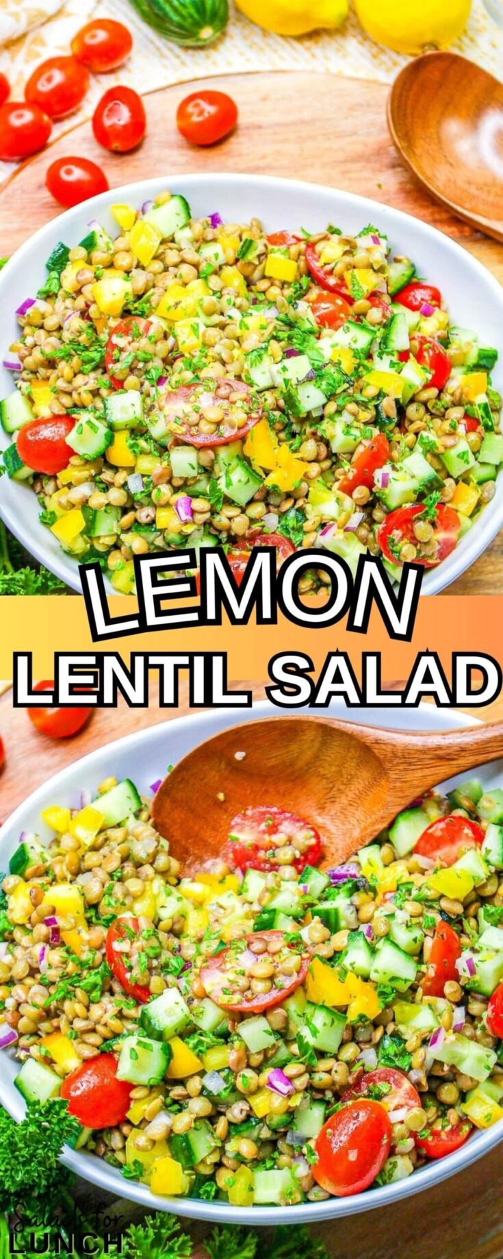 Delicious Vegan Lemon Lentil Salad Recipe | Salads for Lunch