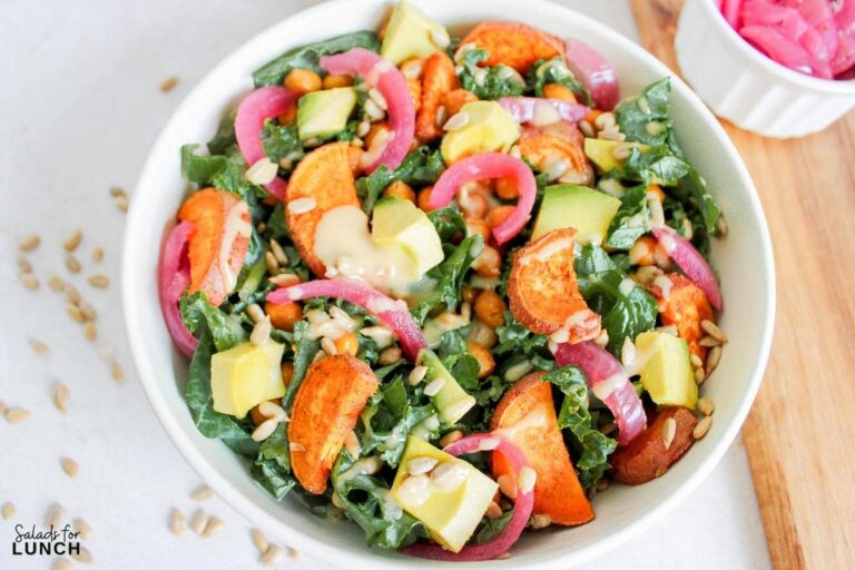 Cozy Vegan Fall Salad with Creamy Mustard Tahini Dressing