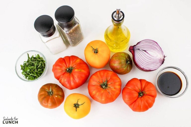 Vegan Heirloom Tomato and Basil Salad: Perfect Lunch Salad Idea