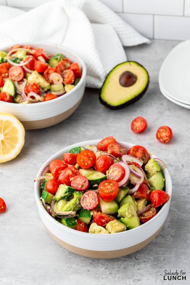 Refreshing Cucumber and Tomato Avocado Salad Recipe