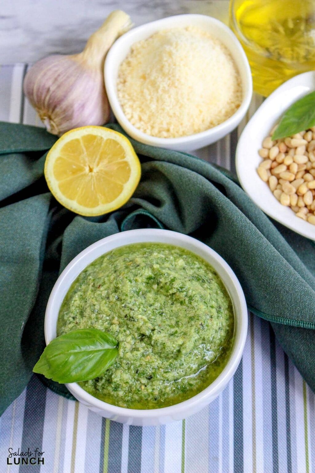 Simple Homemade Basil Pesto: A Quick & Healthy Sauce » Salads for Lunch