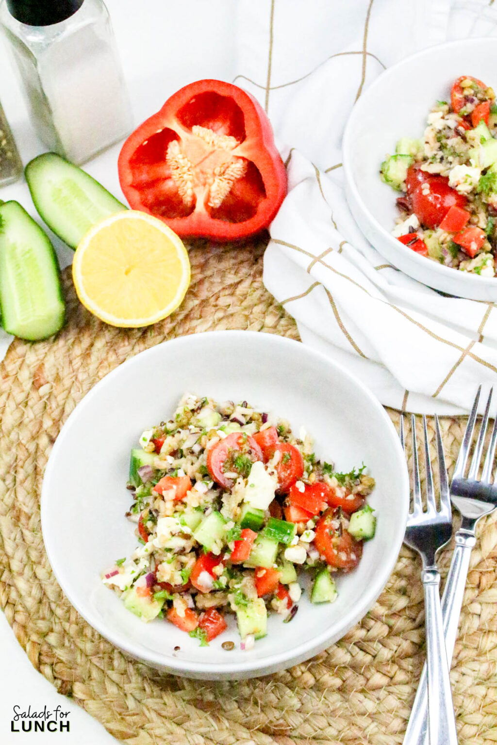 7 Grain Salad with Lemon Vinaigrette (Healthy, Make-Ahead Recipe)